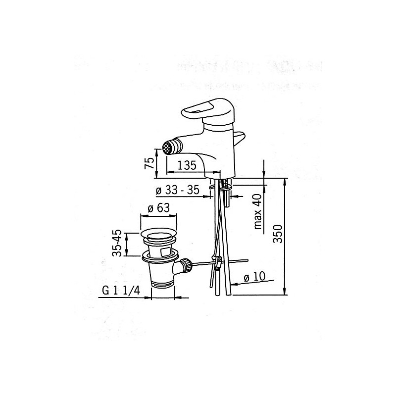 Bidet faucet ORAS VIENDA 1718E-60