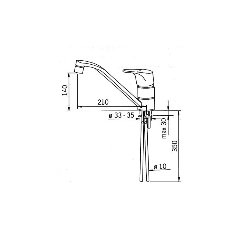 Kitchen faucet Oras Safira Classica 285