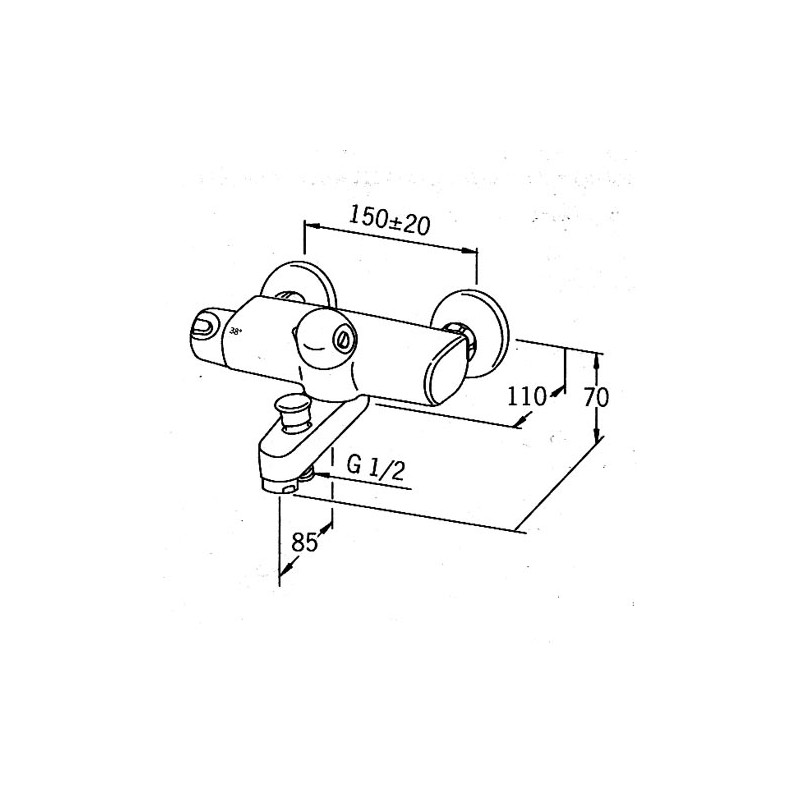 Thermostatic shower faucet ORAS OPTIMA 7145X
